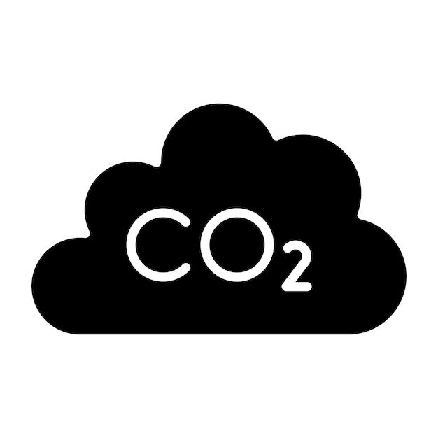 Minimalist Carbon Dioxide Cloud Icon | Jiffy Designs