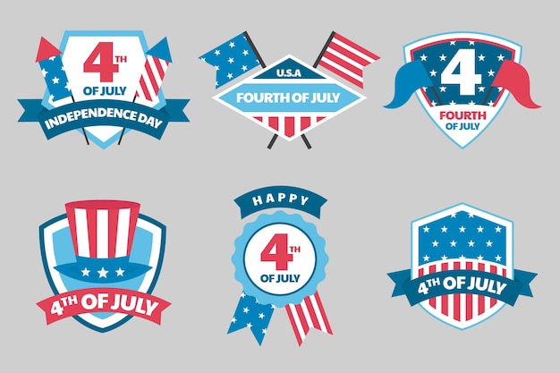 Diverse Collection of Patriotic 4th of July Emblems and Badges | Jiffy ...