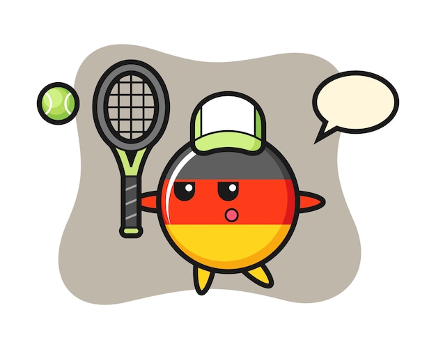 Cute Tennis Ball Character with Racket and Cap | Jiffy Designs