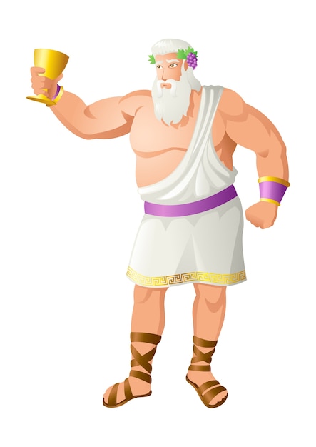 Mighty Greek God Raising a Celebratory Cup | Jiffy Designs