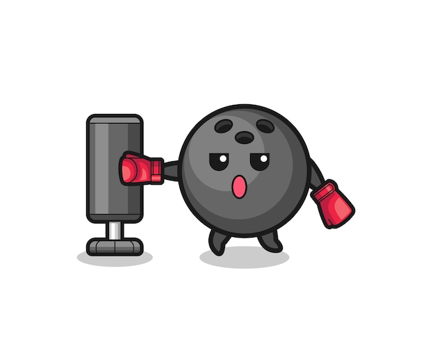 Cute Bowling Ball Character Posing with Microphone | Jiffy Designs