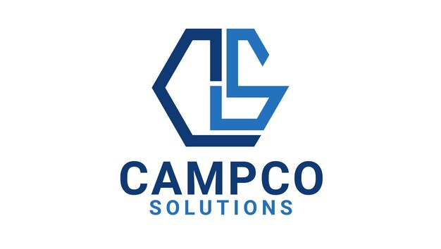 Campco Solutions: Interlocking Geometric Logo Design | Jiffy Designs