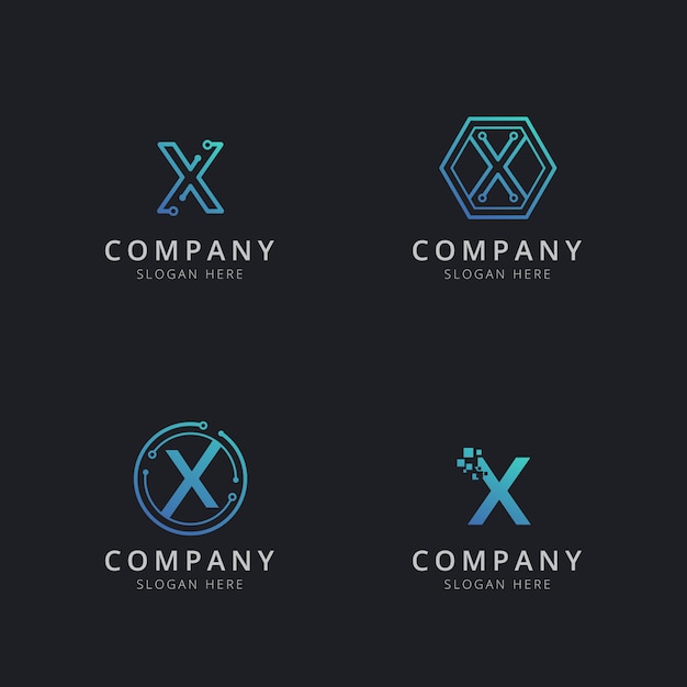 Sleek Geometric X Logos with Minimal Typographic Branding | Jiffy Designs