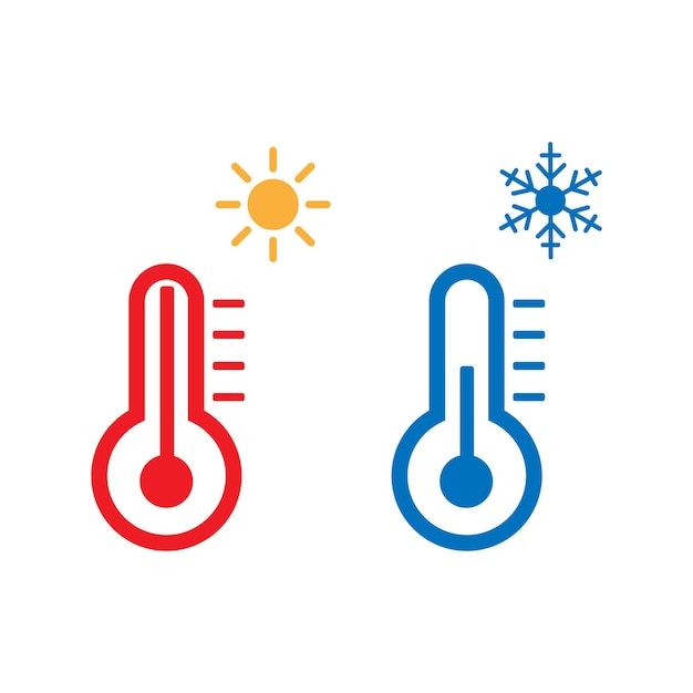 Vibrant Temperature Symbols: Hot and Cold Visuals | Jiffy Designs
