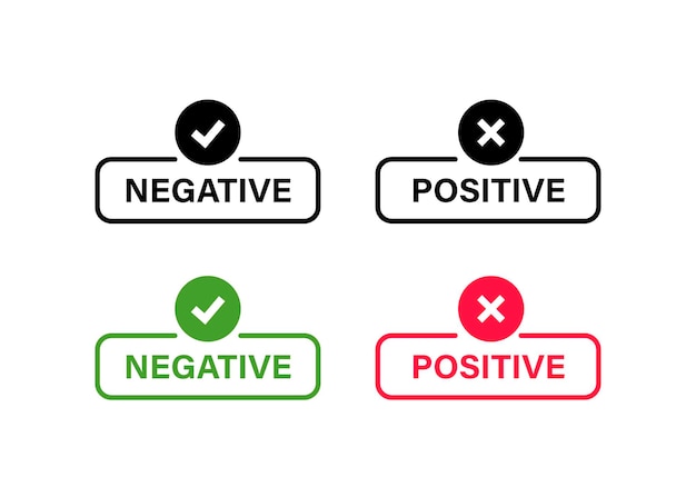 Diverse Collection of Positive and Negative Symbol Icons | Jiffy Designs