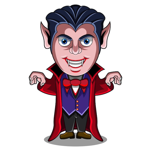 Charming Vampire in Elegant Red Attire | Jiffy Designs