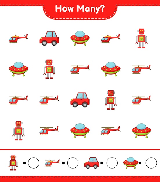 Counting Vehicles and Robots in a Fun Transport Scene | Jiffy Designs