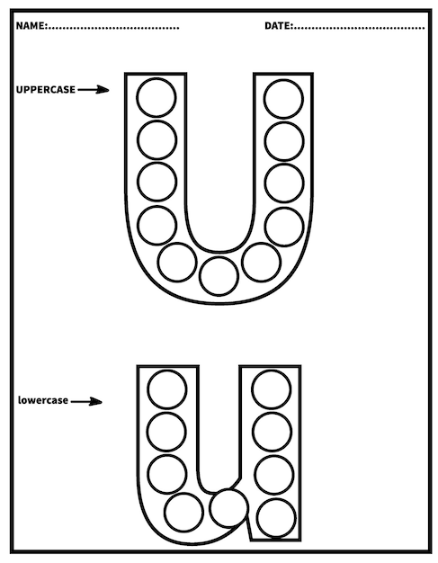 Versatile Letter U Graphic Template for Customization | Jiffy Designs