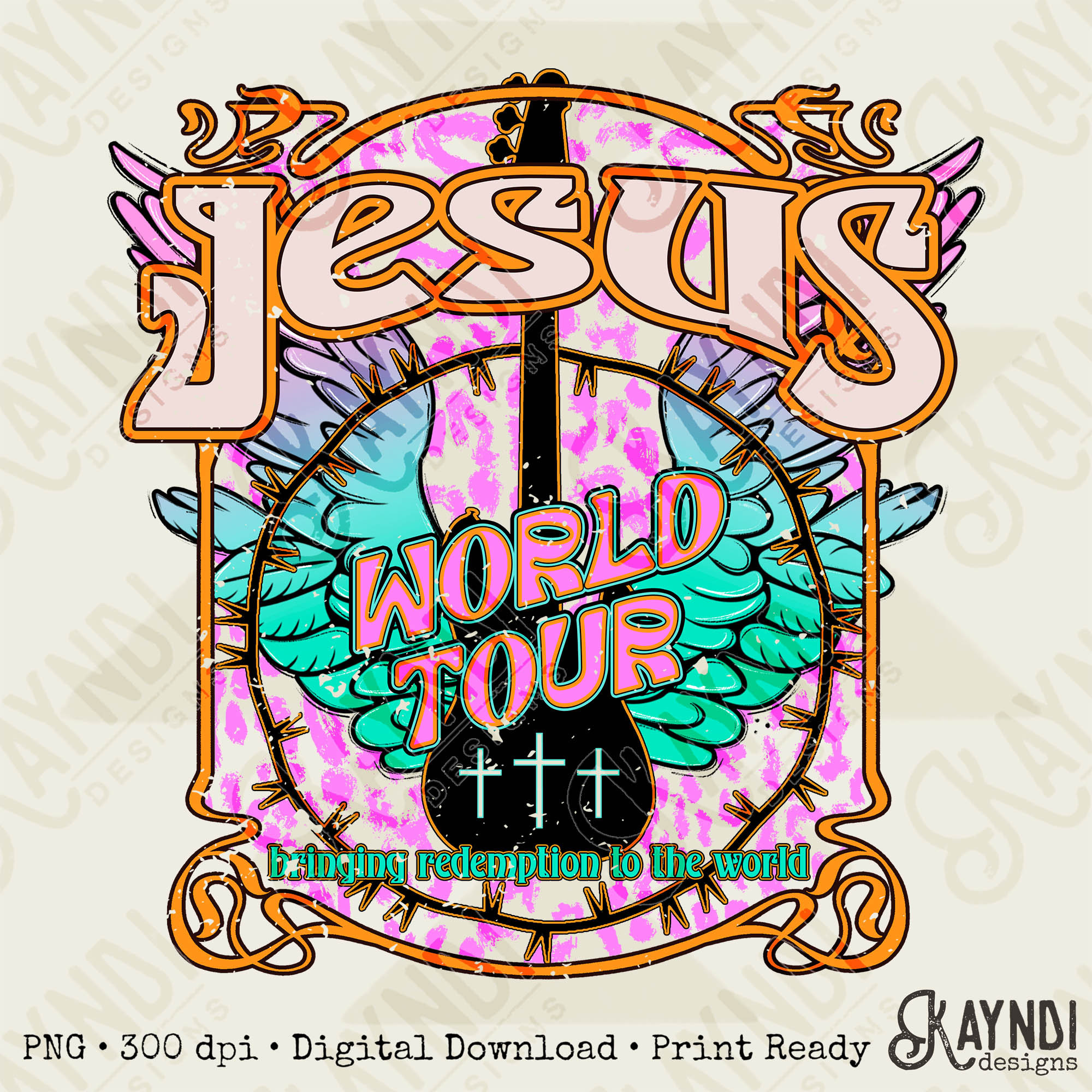 Jesus World Tour Sublimation Design PNG Digital Download Printable ...