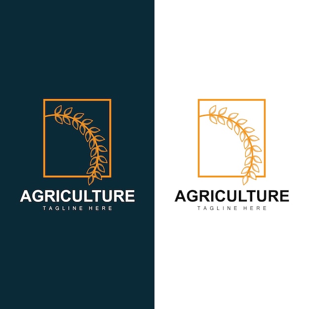 Elegant Agricultural Emblem with Graceful Wheat Motif | Jiffy Designs