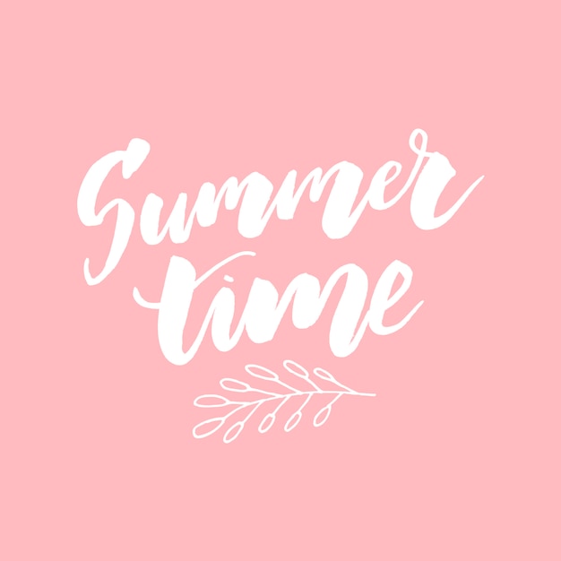 Vibrant Summer Time Calligraphic Lettering Design | Jiffy Designs