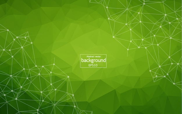 Vibrant Green Polygon Network Abstract Background | Jiffy Designs