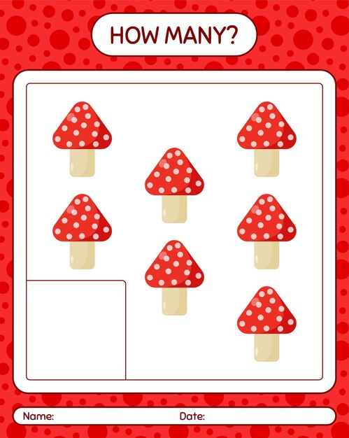 Counting Whimsical Red Mushrooms in Vibrant Polka Dot Scene | Jiffy Designs