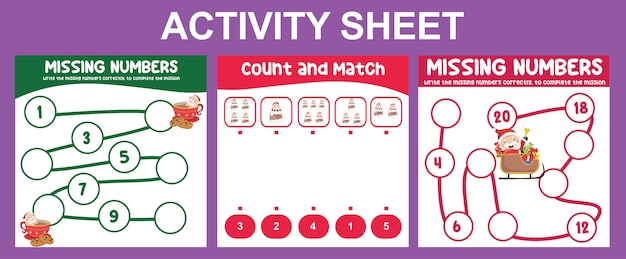 Colorful Activity Sheets for Kids: Counting, Matching, and Finding ...