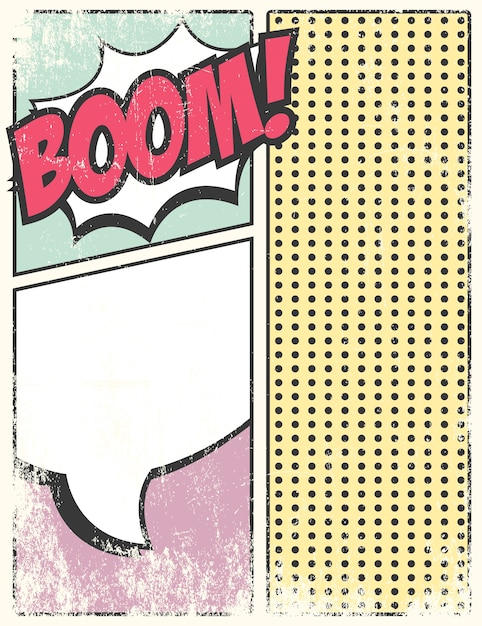 Retro Comic Book Style Explosion with 'Boom' Text | Jiffy Designs