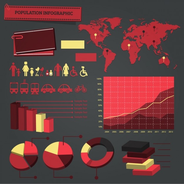 Vibrant Population Demographics Infographic Elements Collection | Jiffy Designs