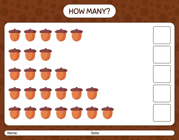 Counting Acorns: A Playful Nature-Inspired Worksheet | Jiffy Designs