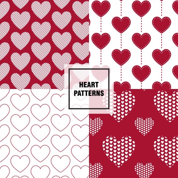 Vibrant Heart Pattern Collection with Diverse Motifs and Textures ...