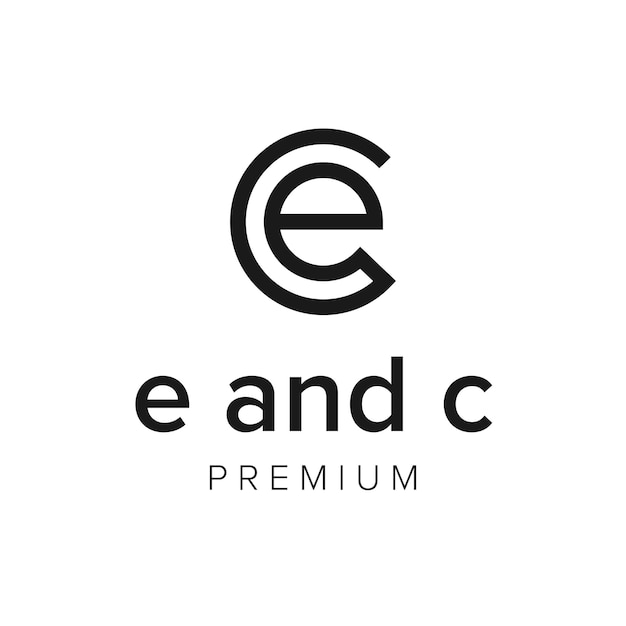 Elegant Monogram Logo with Stylized 'e' and 'c' Lettering | Jiffy Designs