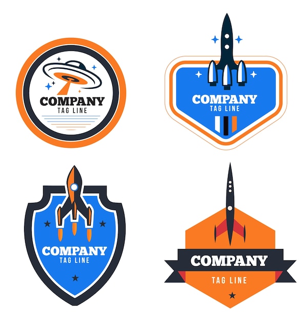 Vintage Space Exploration Insignia and Rocket Emblems | Jiffy Designs