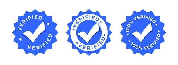 Verified Seal Collection with Checkmark Icons | Jiffy Designs