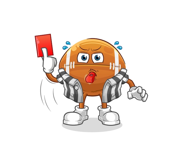 Animated Basketball Referee Holding a Red Card | Jiffy Designs