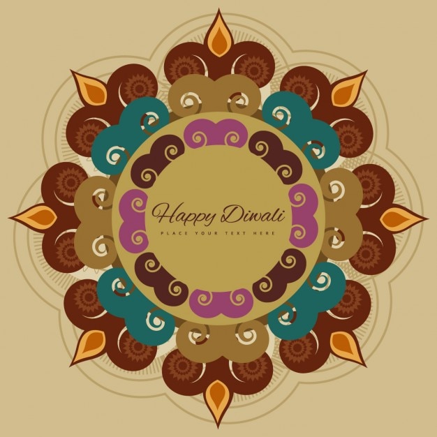 Intricate Circular Diwali Rangoli Design with Vibrant Colors | Jiffy ...