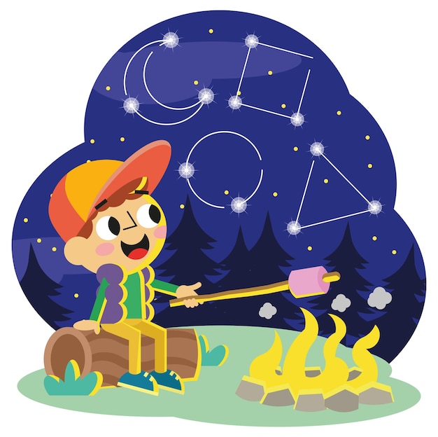 Delightful Stargazer: Whimsical Camping Adventure Under the Cosmos ...
