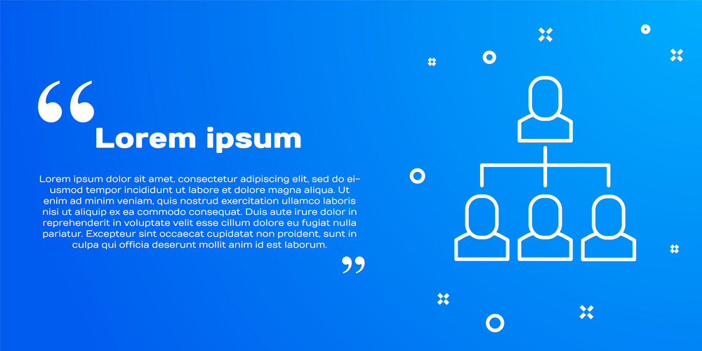 White Line Business Hierarchy Organogram Chart Infographics Icon ...