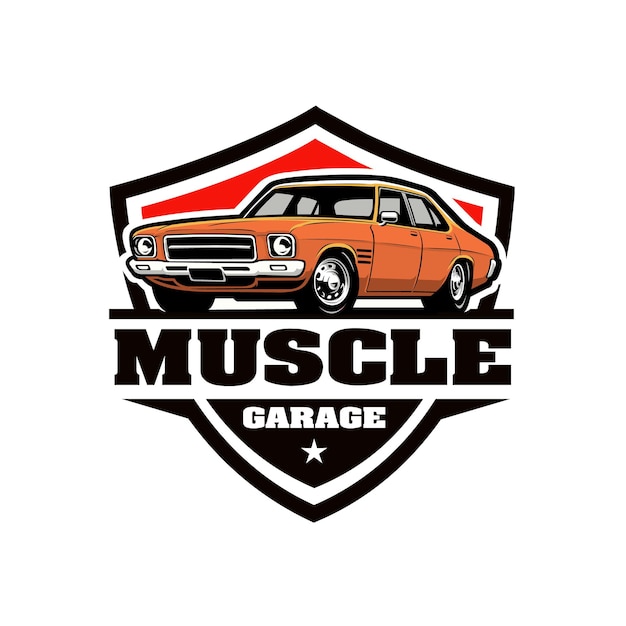Retro Muscle Car Emblem for Garage or Workshop | Jiffy Designs