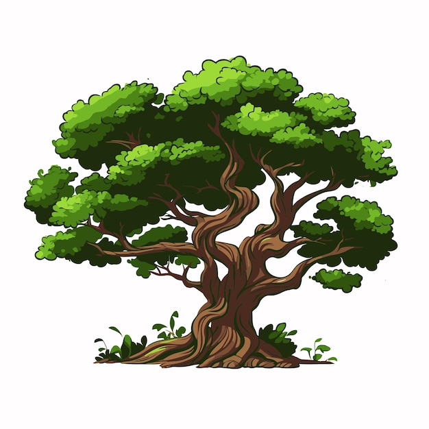 Majestic Evergreen Tree with Twisted Branches and Lush Foliage | Jiffy ...