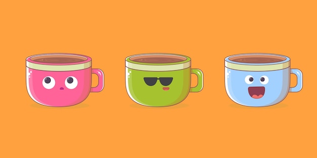 Charming Cartoon Mugs with Playful Expressions | Jiffy Designs