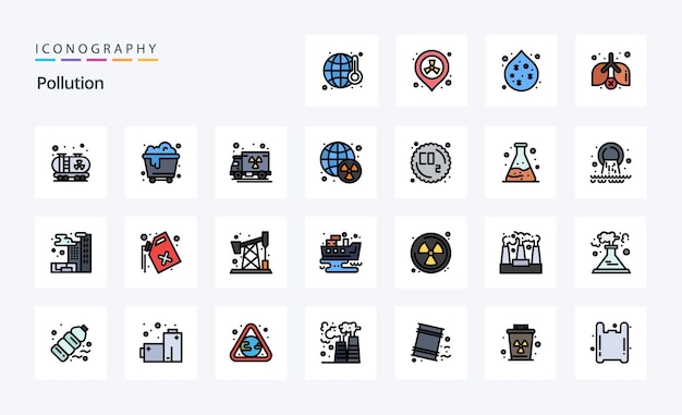 Comprehensive Iconography Collection Depicting Environmental Pollution ...