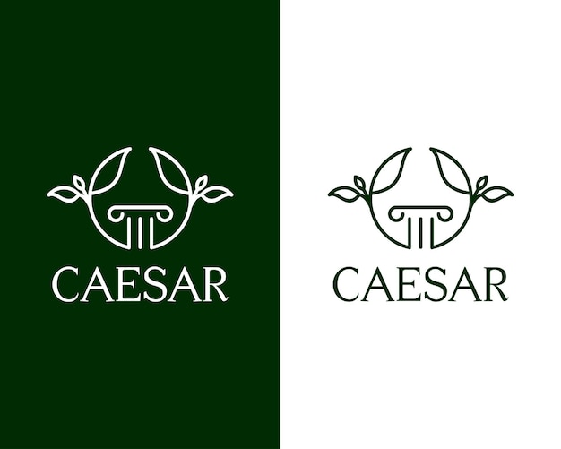 Elegant Leaf Emblem with Regal Lettering and Symmetry | Jiffy Designs