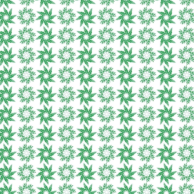 Vibrant Green Marijuana Leaf Pattern with Snowflake Accents | Jiffy Designs