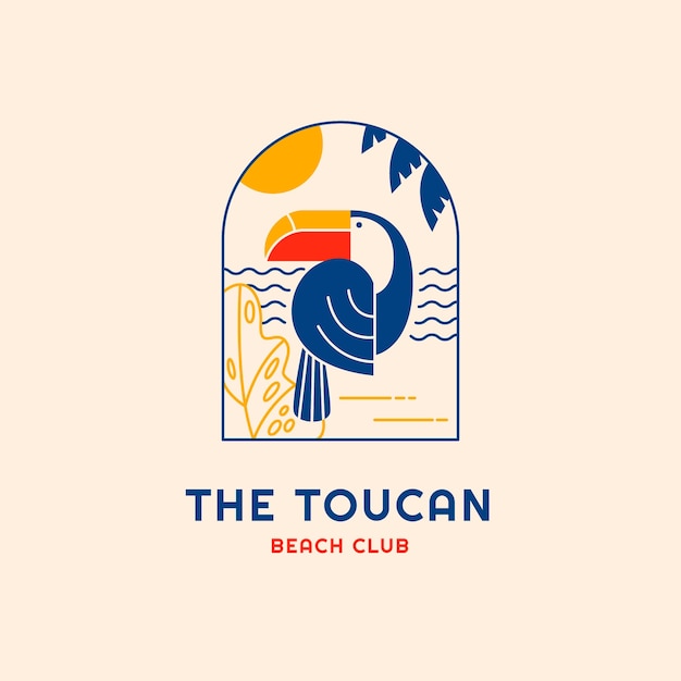 Vibrant Toucan Emblem Celebrates Coastal Getaway | Jiffy Designs