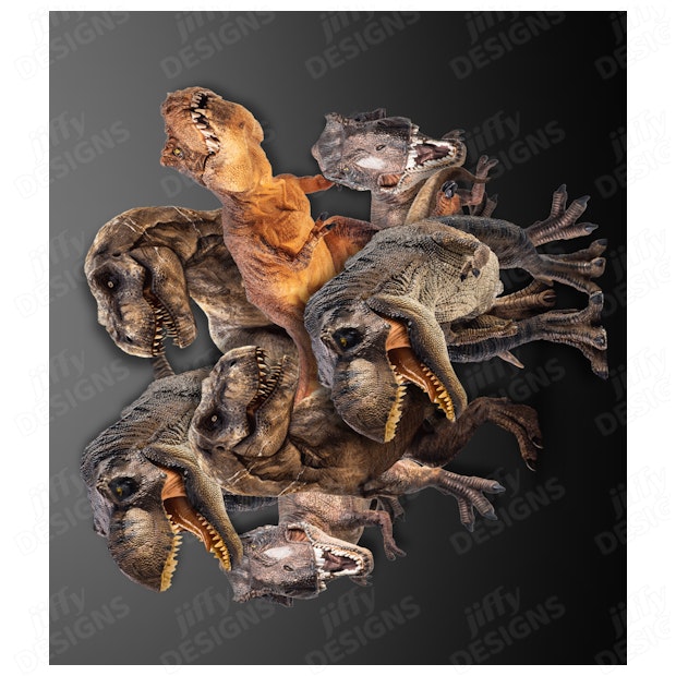 Prehistoric Predators Assembled in Fierce Fossil Collage of Dinosaur ...