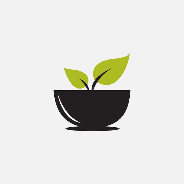 Minimalist Botanical Icon with Leaf Sprouts | Jiffy Designs