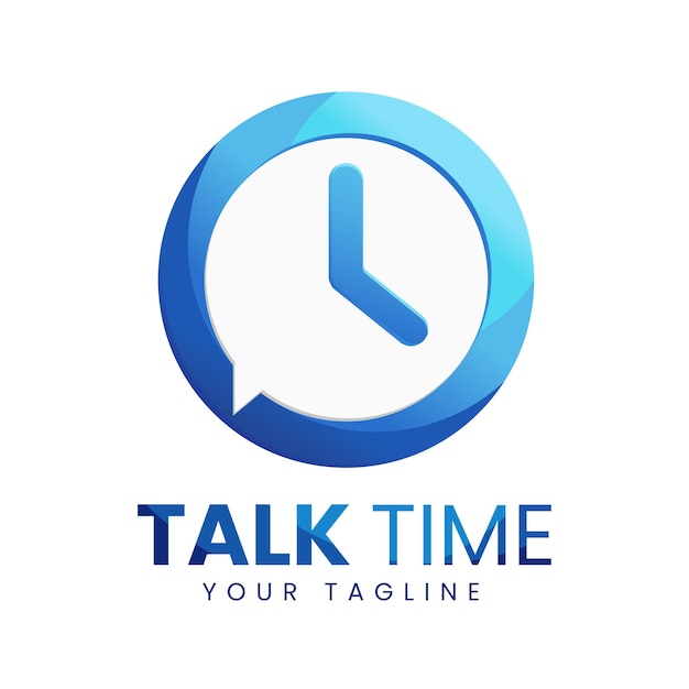 Engaging Time-Focused Communication with Talk Time Logo | Jiffy Designs