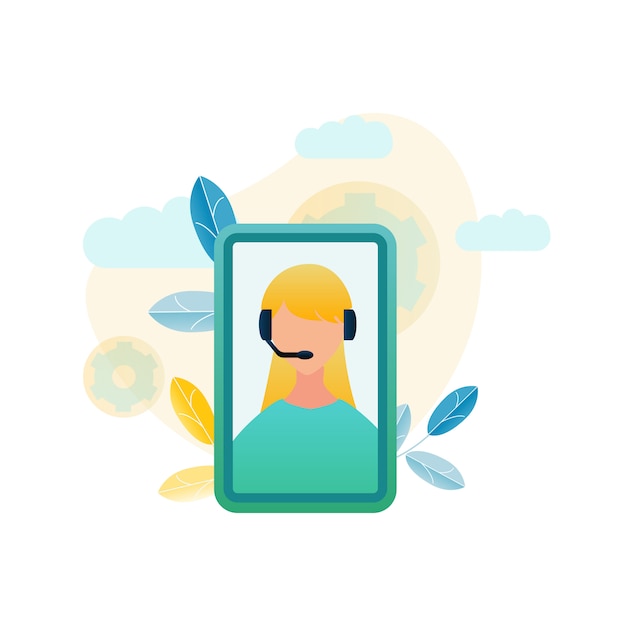 Smiling Customer Service Representative on Smartphone Screen | Jiffy ...