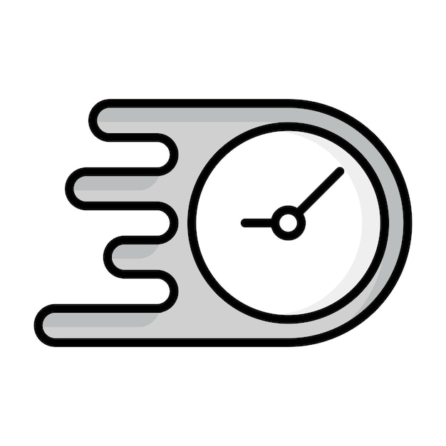 Speeding Clock - Minimalist Time Passage Illustration | Jiffy Designs