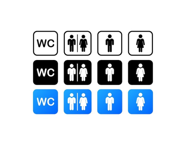 Comprehensive Collection of Diverse Restroom Symbols and Icons | Jiffy ...
