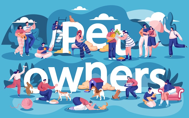 Vibrant Scenes of Diverse Pet Owners and Their Beloved Companions ...