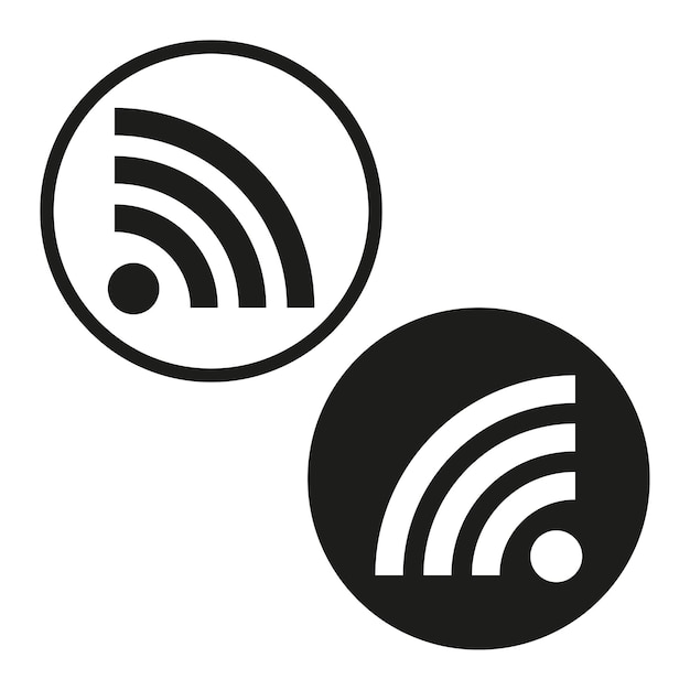 Minimalist Black and White Wireless Network Icons | Jiffy Designs