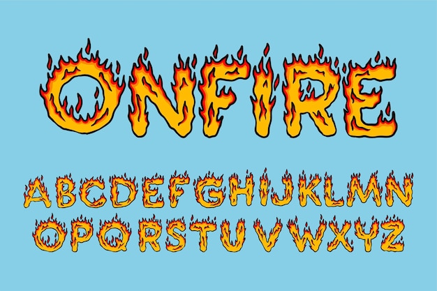 Fiery Inferno Alphabet: Scorching Hot Letters in Flames | Jiffy Designs