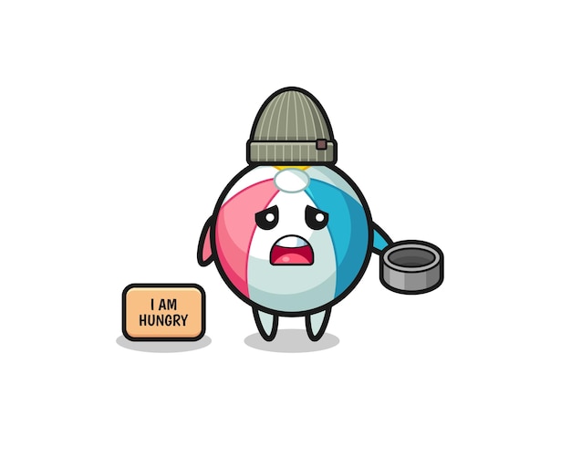 Adorable Cartoon Character Holding 'I Am Hungry' Sign | Jiffy Designs