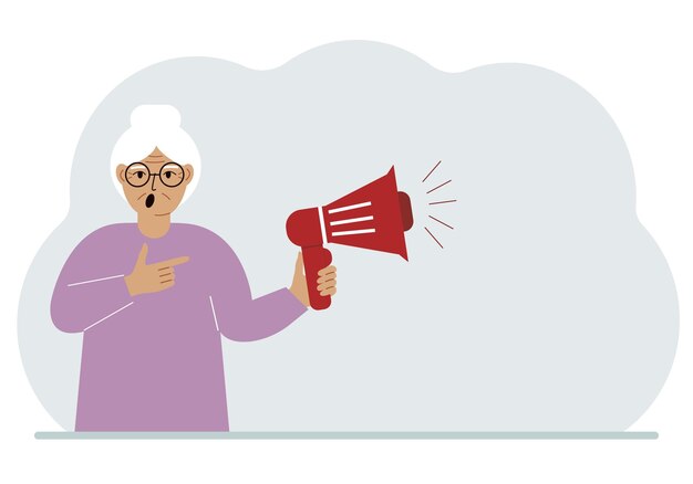 Animated Character Holding Megaphone Promotes Announcement | Jiffy Designs