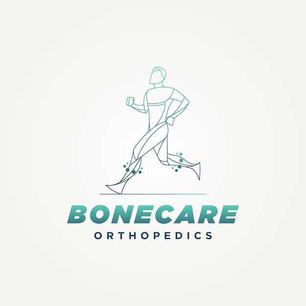 Minimalist Outline of Runner in Motion for Orthopedic Clinic | Jiffy ...