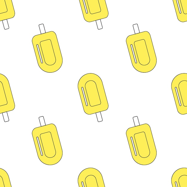 Vibrant Yellow Ice Lollies Seamless Pattern | Jiffy Designs