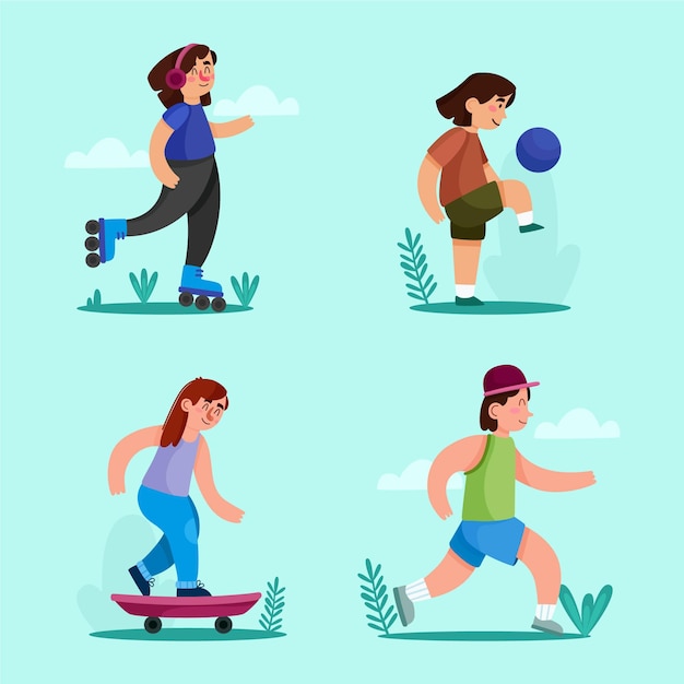 Vibrant Collection of Active Lifestyle Illustrations | Jiffy Designs